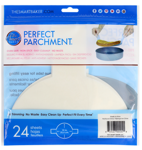 10 inch Pre-Cut Parchment Rounds with Lift Tabs | The Smart Baker