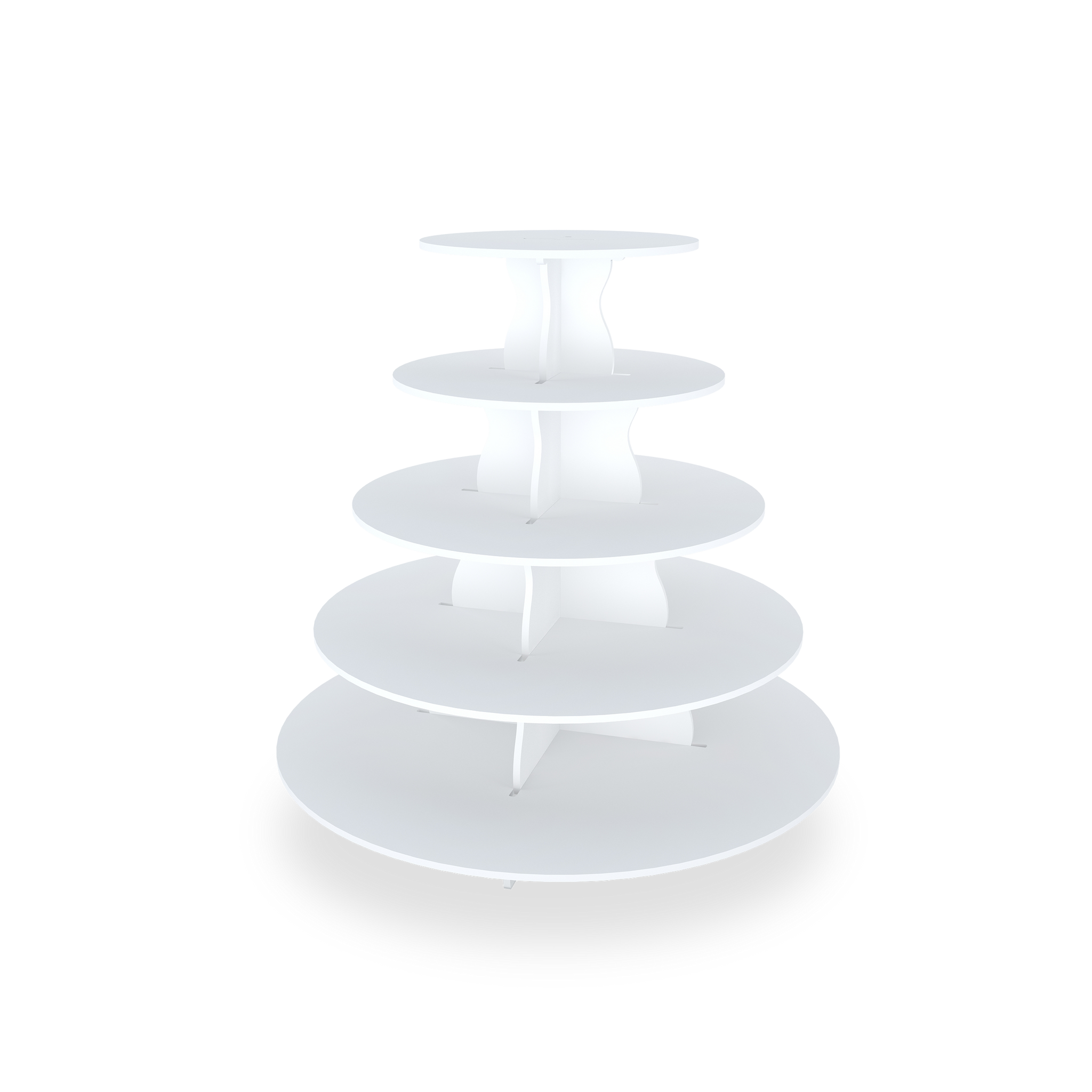 5 Tier Round 2 in 1 Cupcake Tower Stand - Holds up to 90 cupcakes